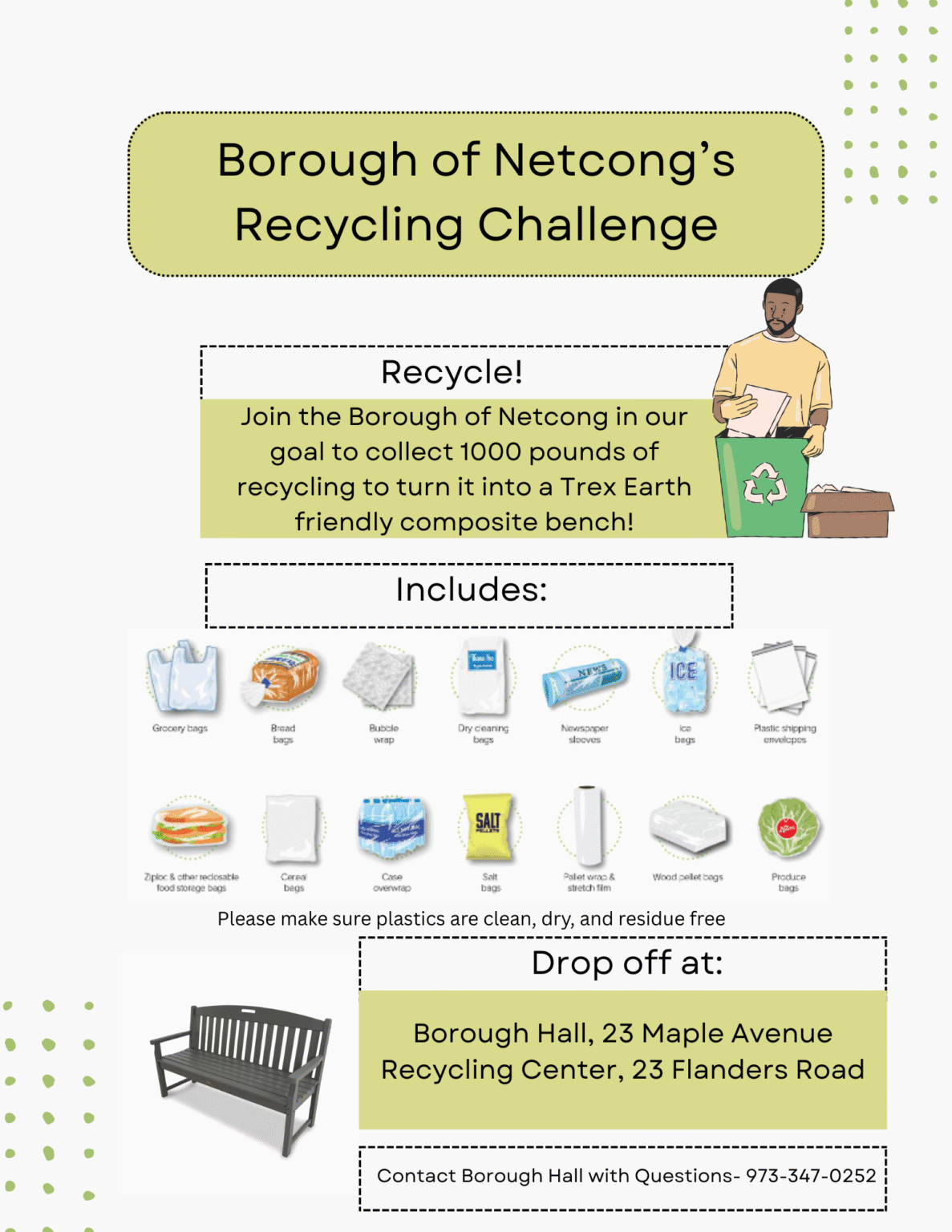 Trex Recycling Challenge – Netcong Borough